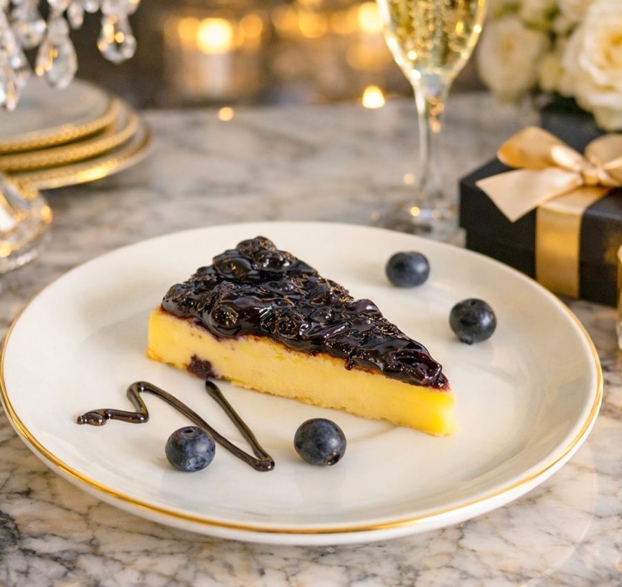 Blueberry Baked Basque Cheesecake - Mary Janes Bakery & Deli